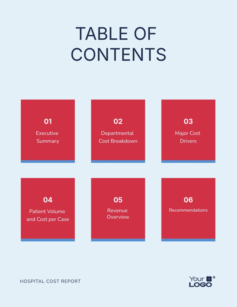 Hospital Cost Report Template | Visme