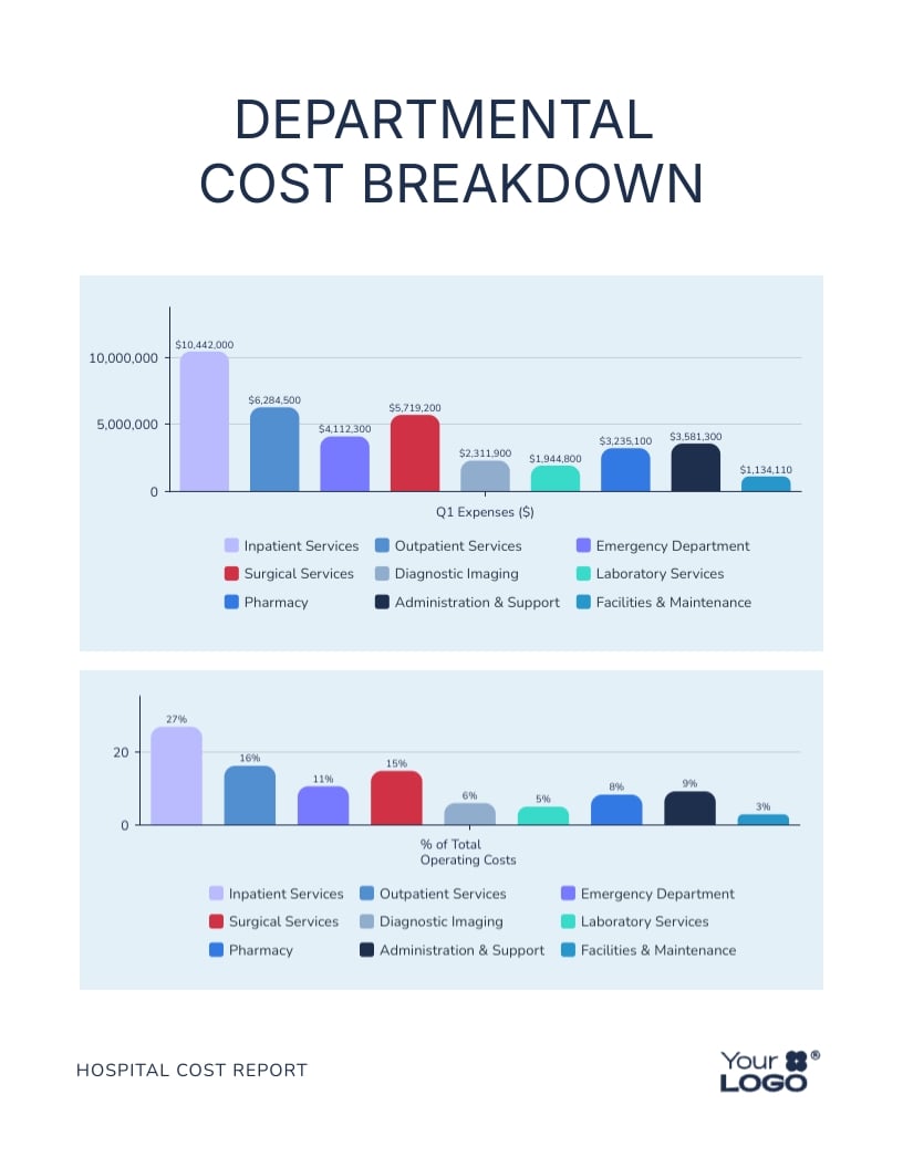 Hospital Cost Report Template | Visme