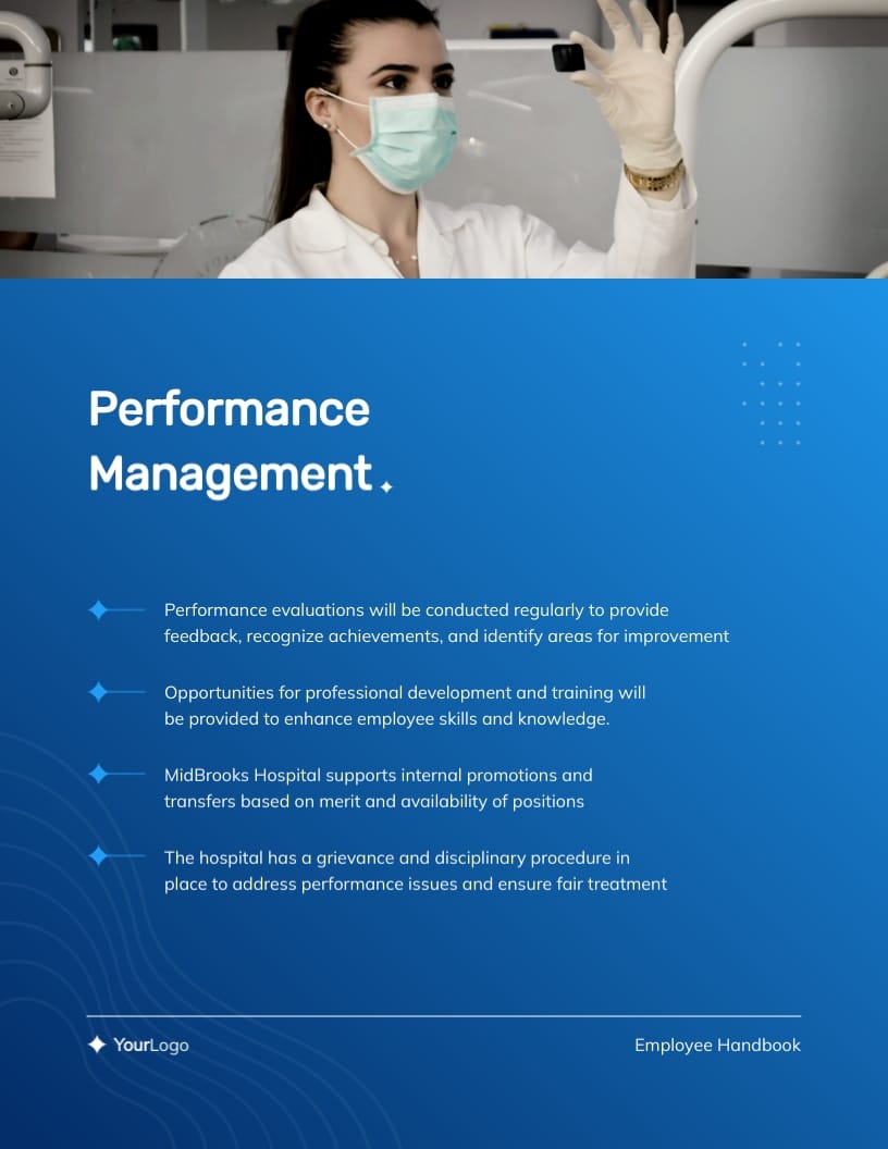 Hospital Employee Handbook Template | Visme