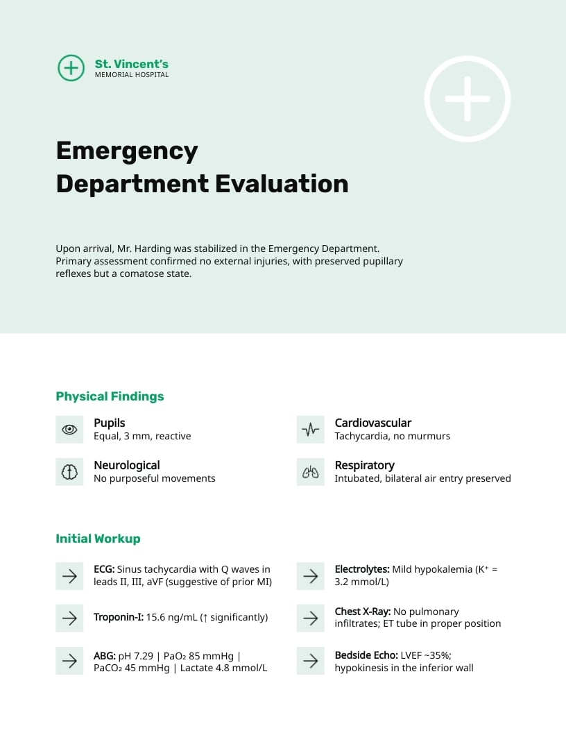 Hospital Heart Attack Report Template | Visme