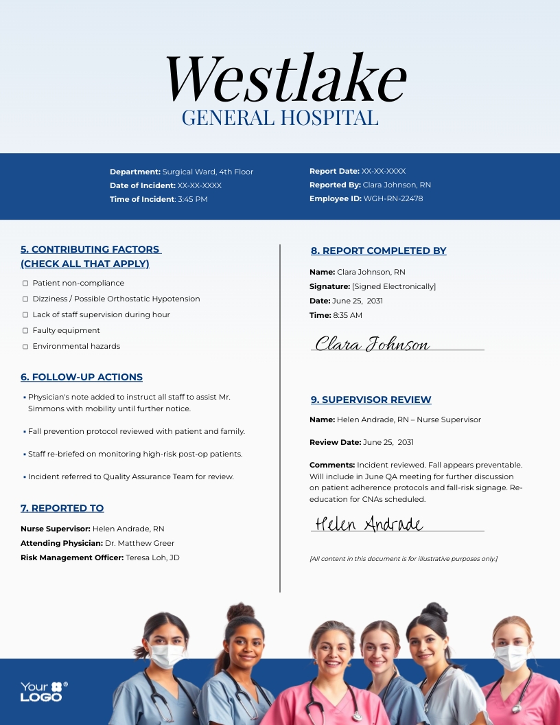 Hospital Incident Report Template | Visme