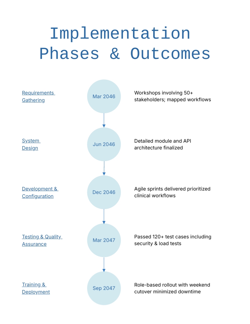 Hospital Management System Project Report Template | Visme