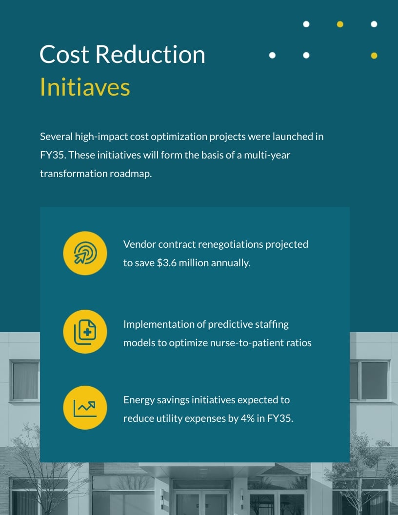Hospital Provider Cost Report Template | Visme