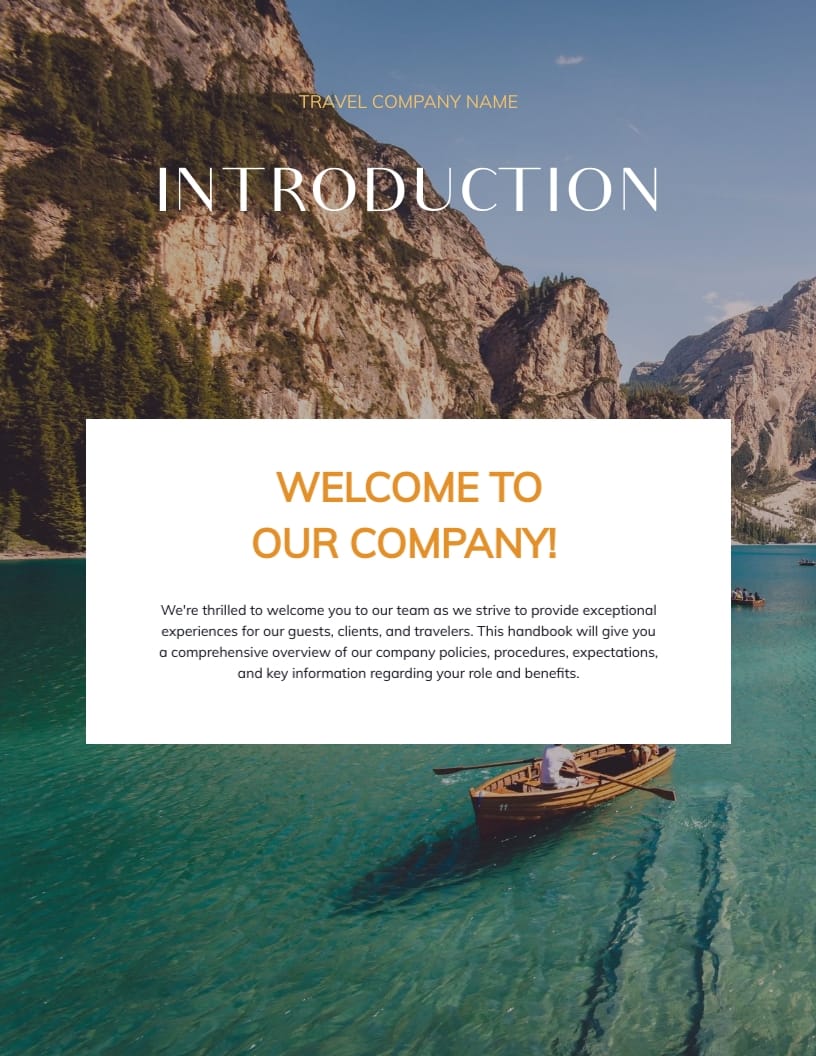 Hospitality Employee Handbook Template | Visme