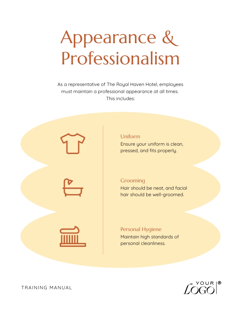 Hospitality Training Manual Template | Visme