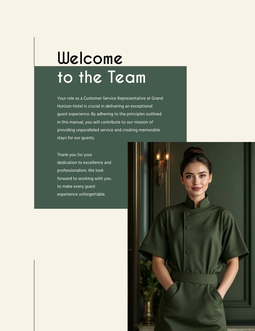 Hotel Customer Service Training Manual Template | Visme