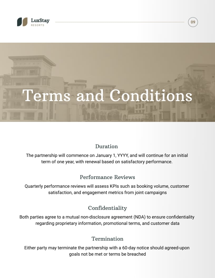Hotel Partnership Proposal Template | Visme