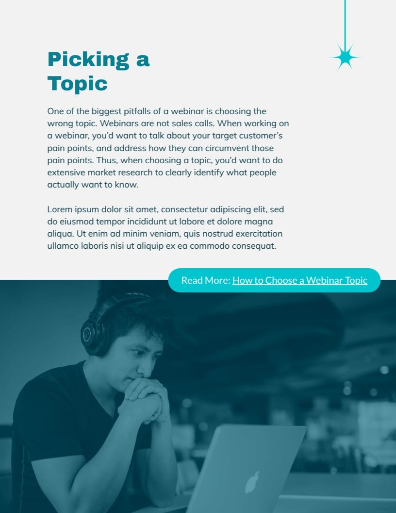 How to Set Up a Webinar Ebook Template | Visme