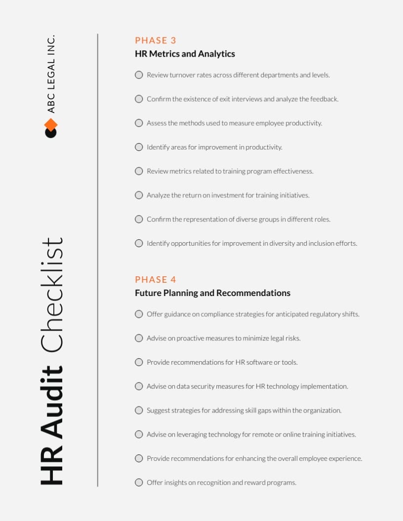 Human Resources Audit Checklist Template | Visme