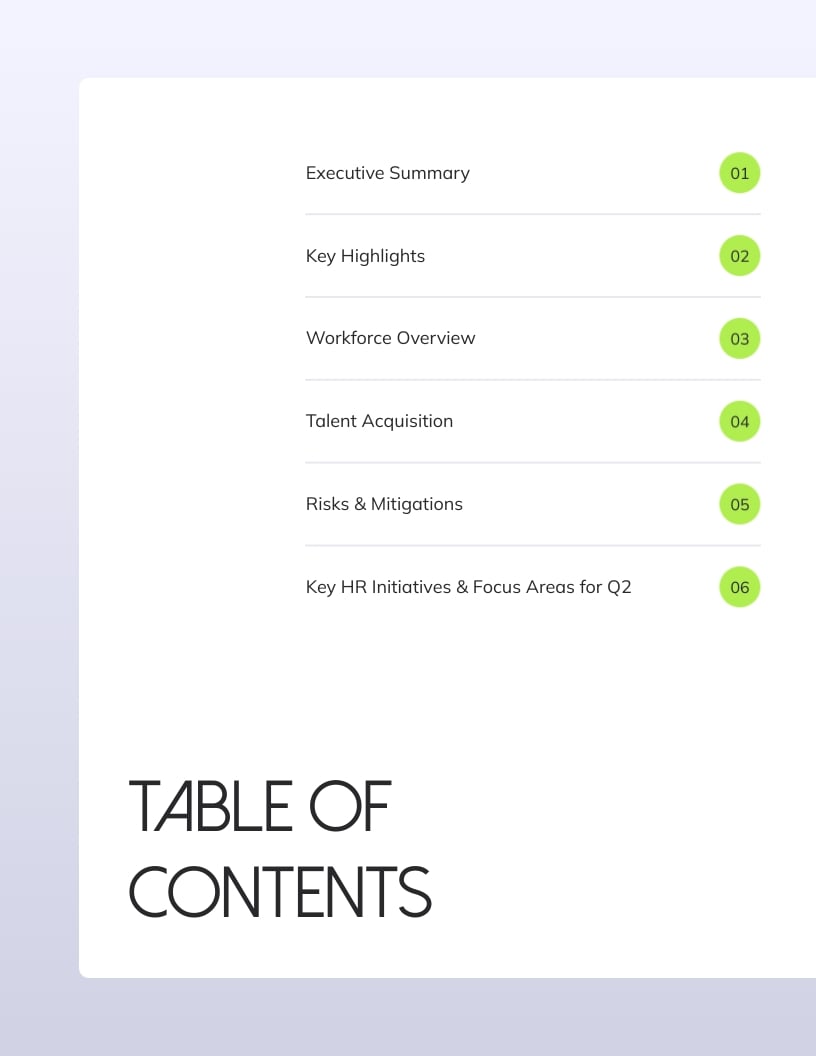 Human Resources Board Report Template | Visme