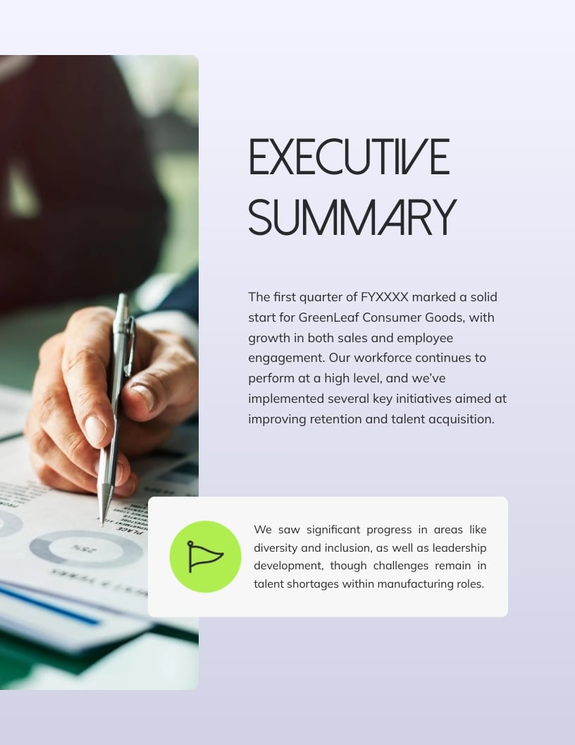 Human Resources Board Report Template | Visme