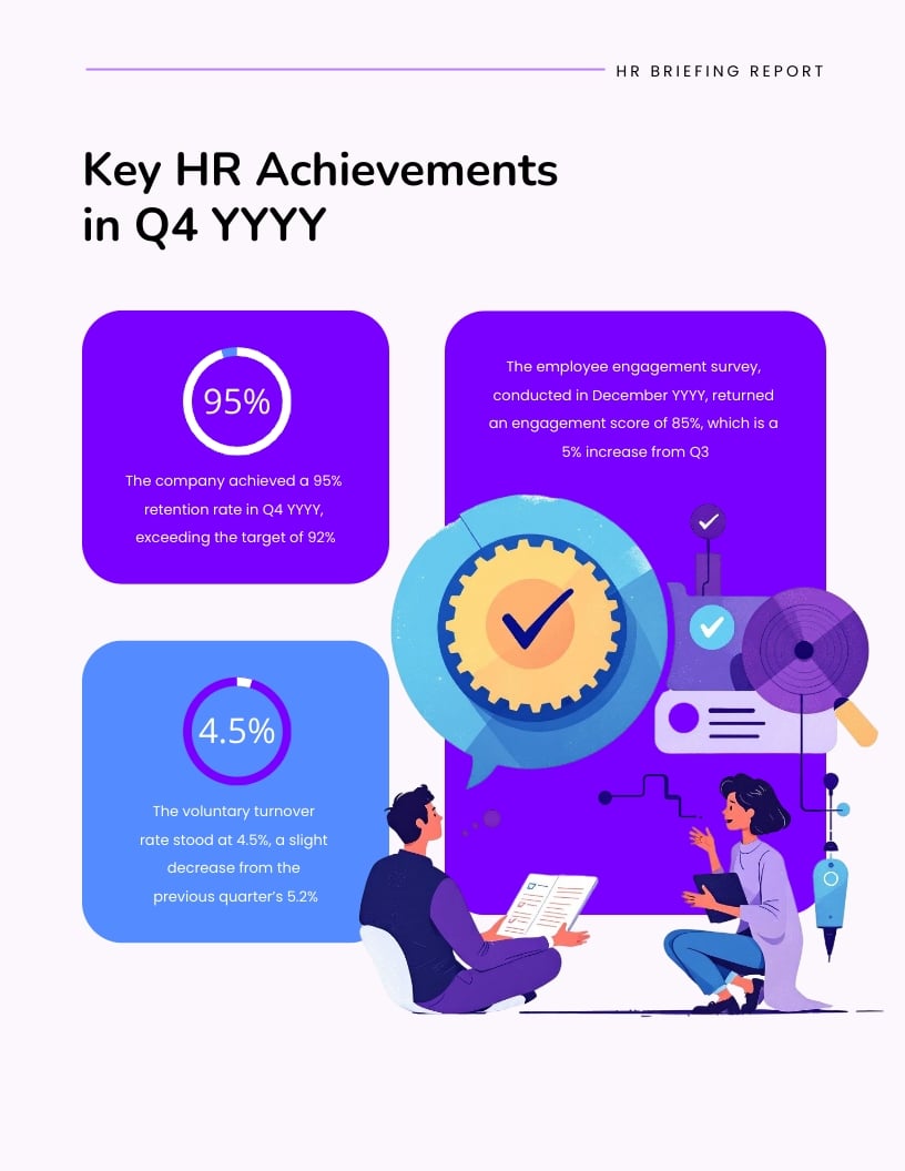 Human Resources HR Briefing Report Template | Visme