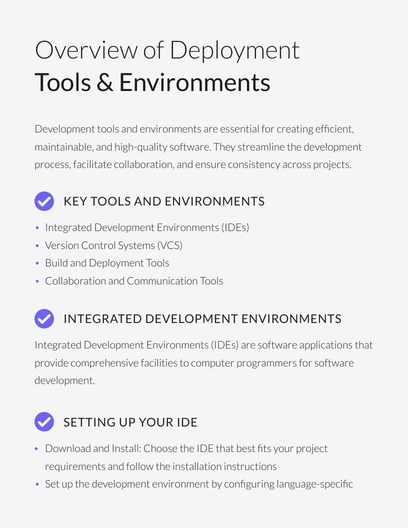 IDE Employee Training Manual Template | Visme