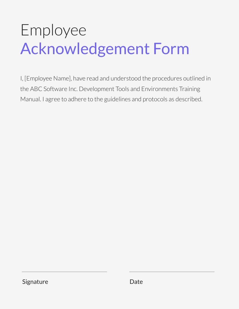 IDE Employee Training Manual Template | Visme