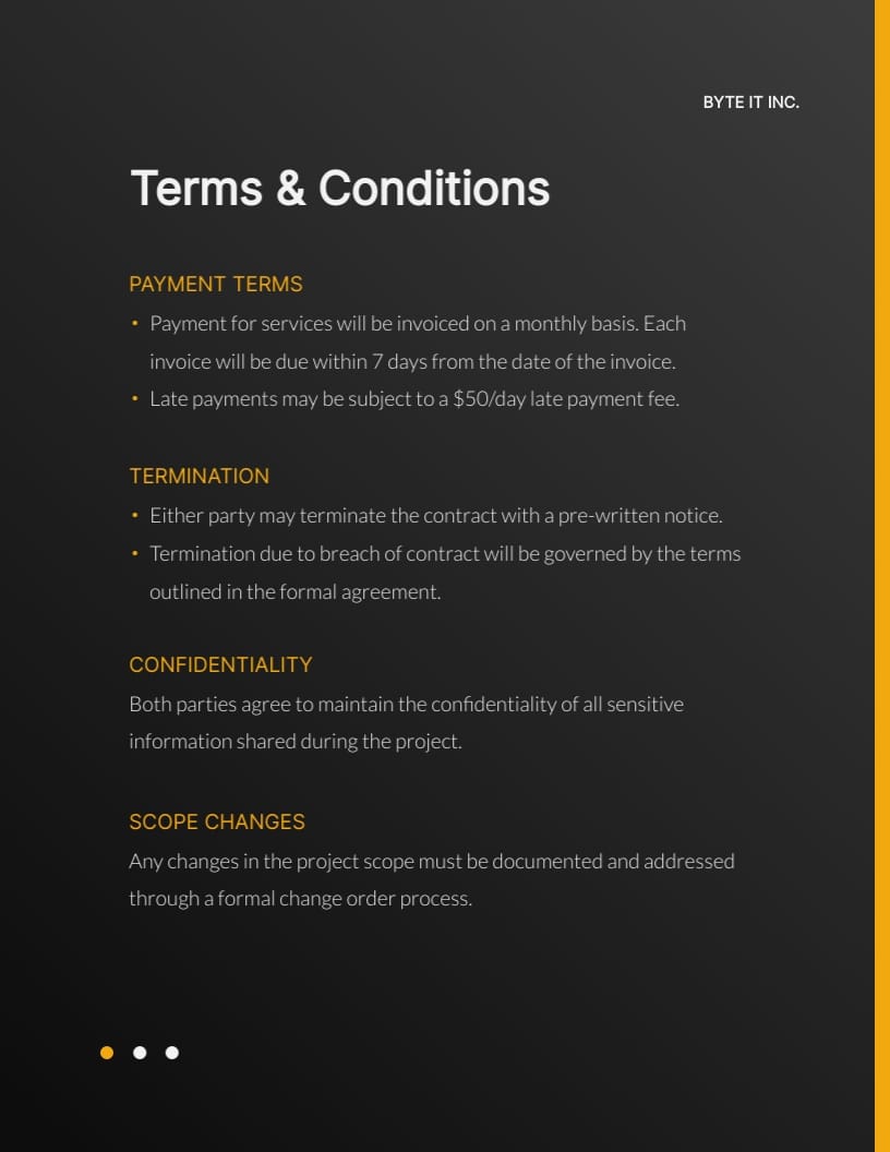 IT RFP Bid Proposal Template | Visme