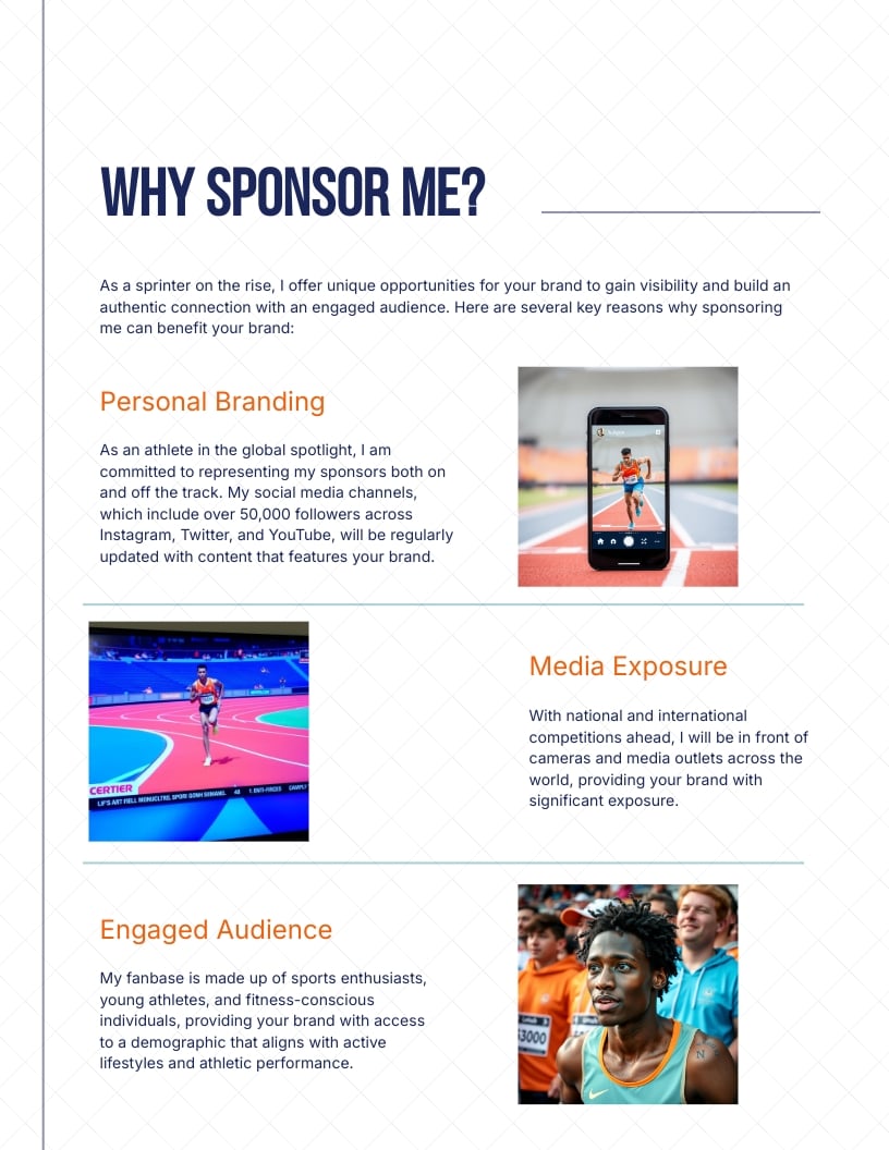 Individual Athlete Sponsorship Proposal Template | Visme