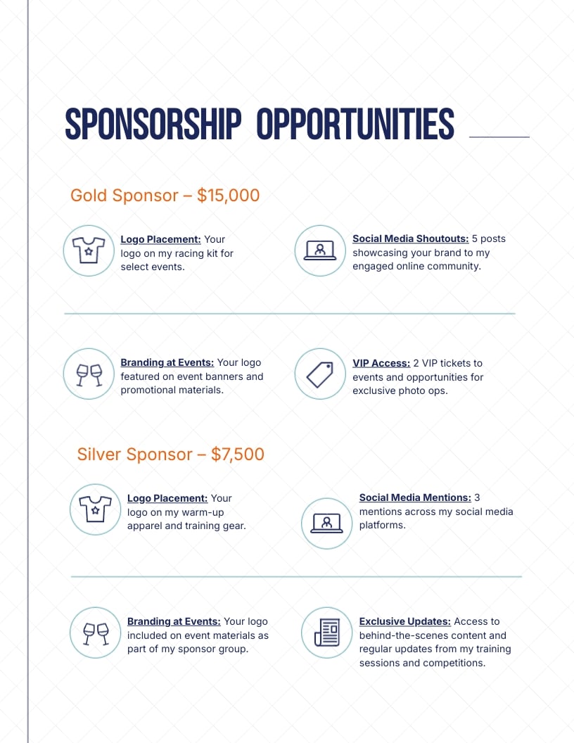 Individual Athlete Sponsorship Proposal Template | Visme