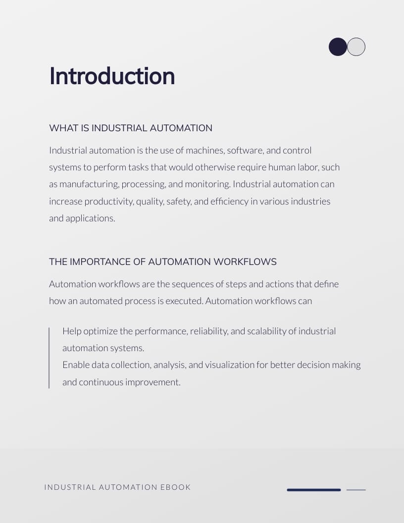 Industrial Automation Ebook Template | Visme