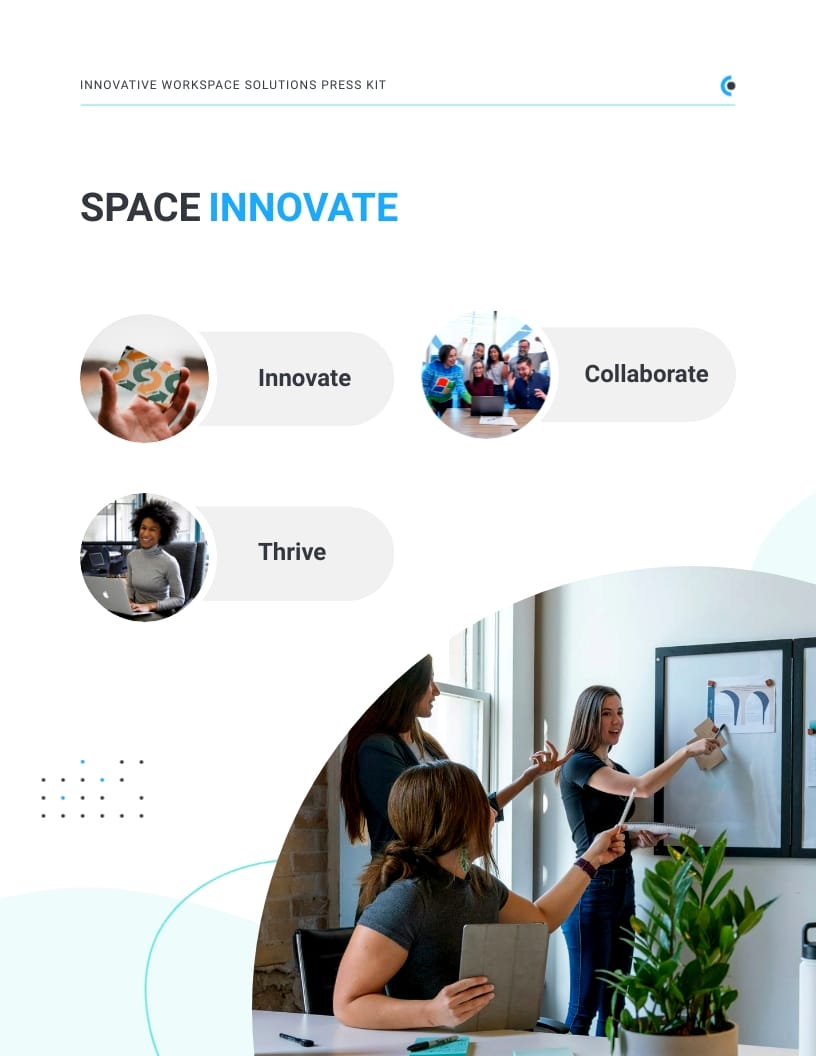 Innovative Workspace Solutions Press Kit Template | Visme