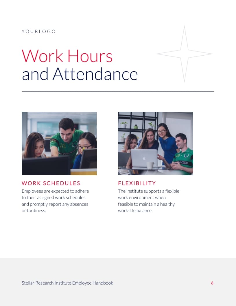 Institute Employee Handbook Template | Visme