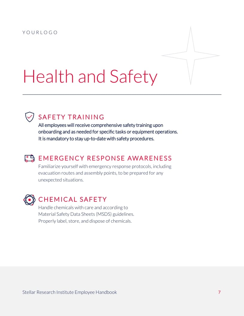 Institute Employee Handbook Template | Visme