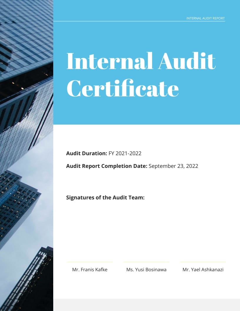 Internal Audit Report 2 Template | Visme