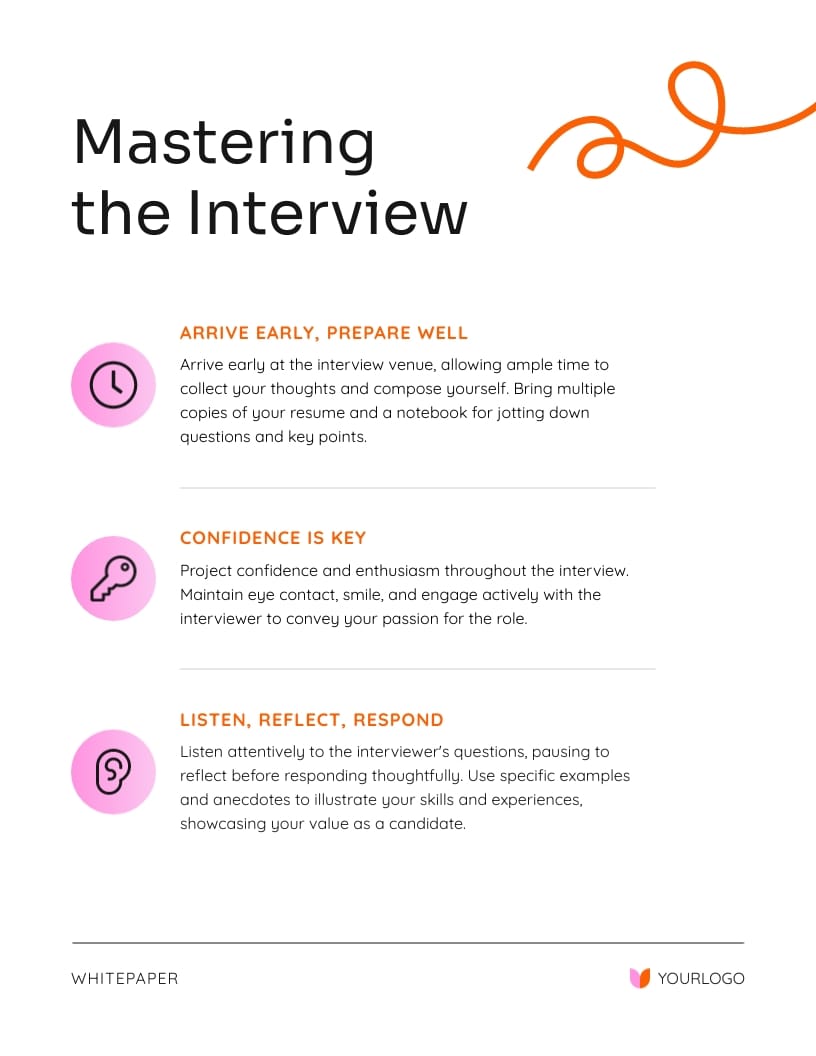 Interview Guide Whitepaper Template | Visme