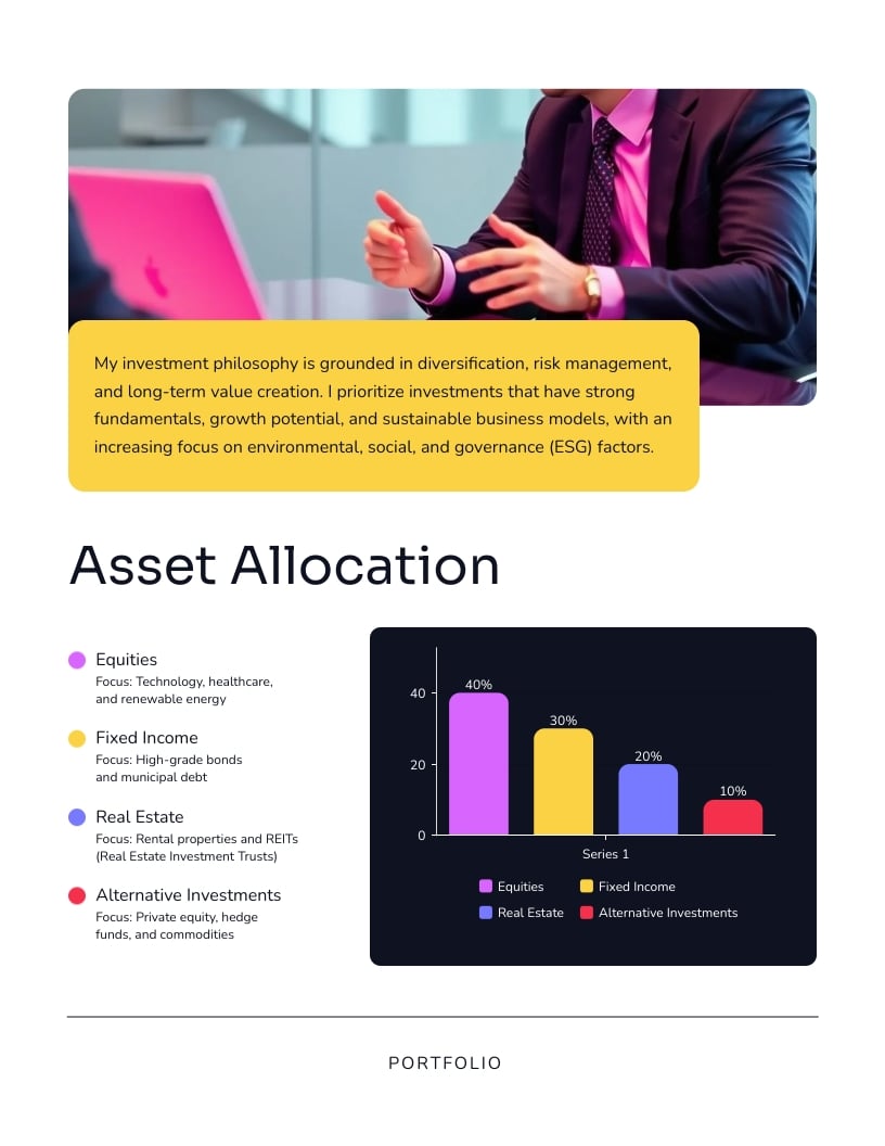 Investment Portfolio Report Template | Visme