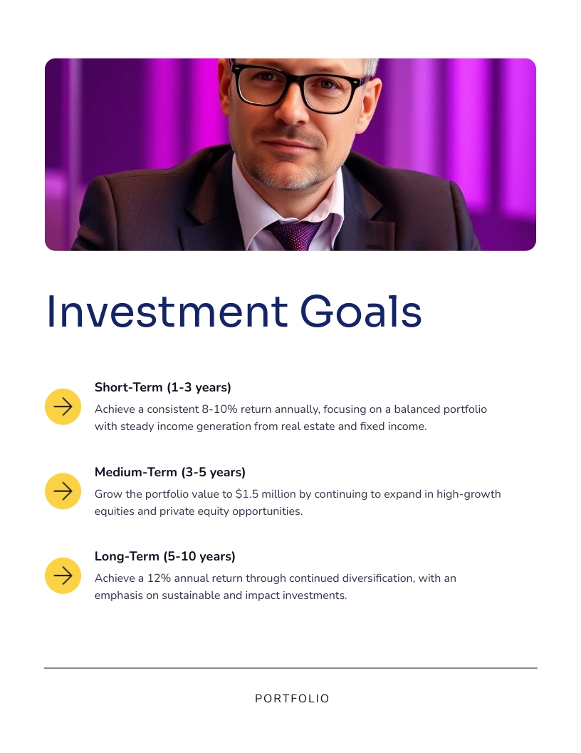 Investment Portfolio Report Template | Visme