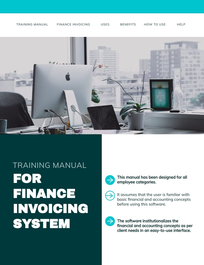 Invoicing Software Training Manual Template | Visme