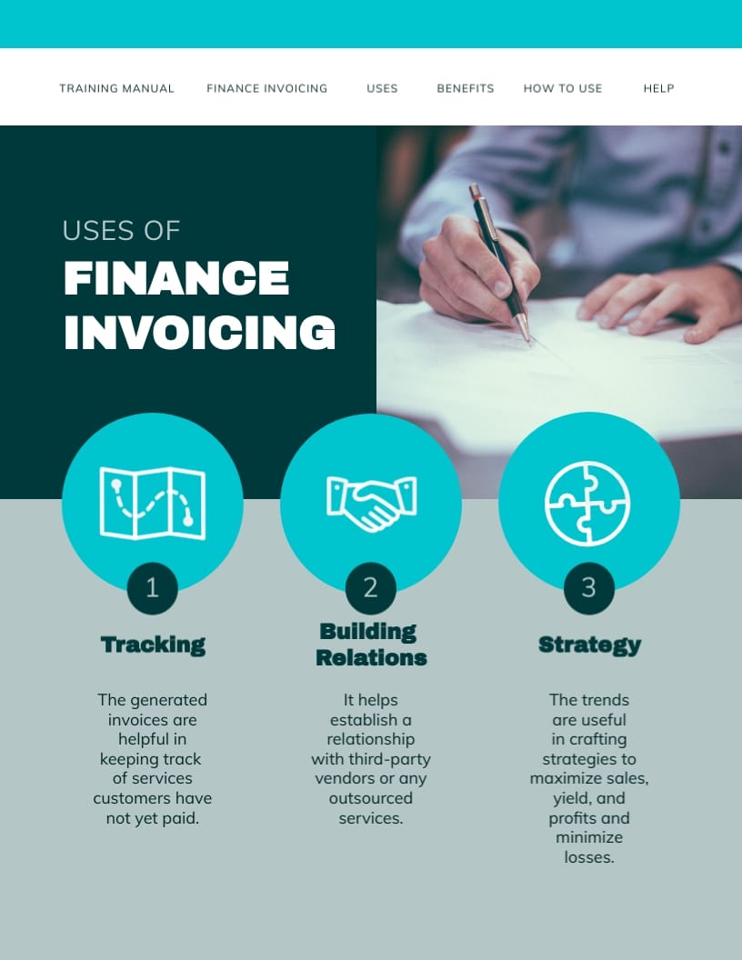 Invoicing Software Training Manual Template | Visme