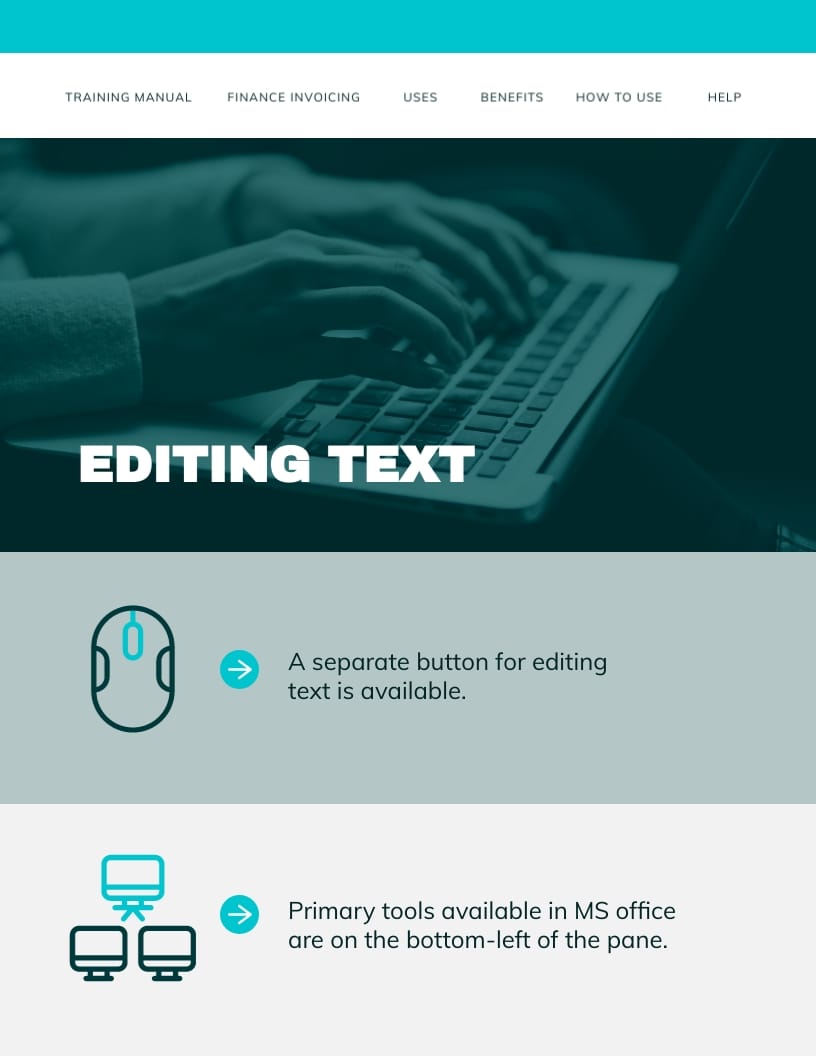 Invoicing Software Training Manual Template | Visme