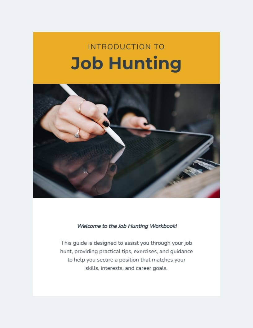 Job Hunting Workbook Template | Visme