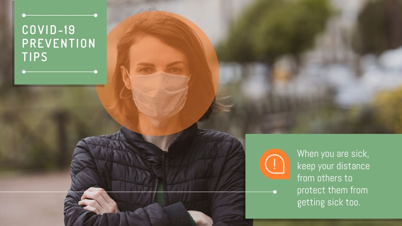 Keep Distance COVID19 Animated Wide Template | Visme