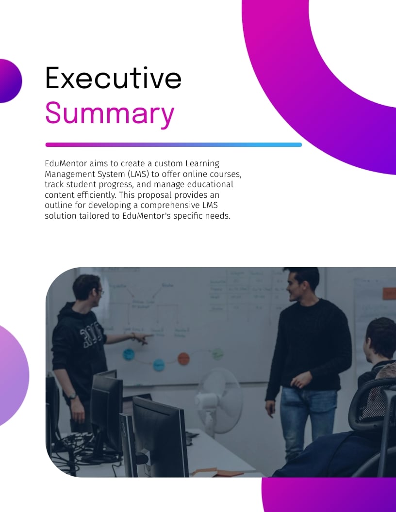 LMS Software Development Project Proposal Template | Visme