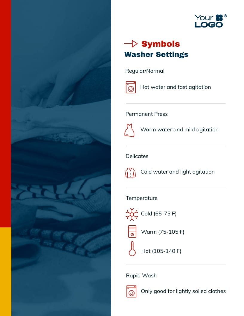 Laundry Cheat Sheet Template | Visme