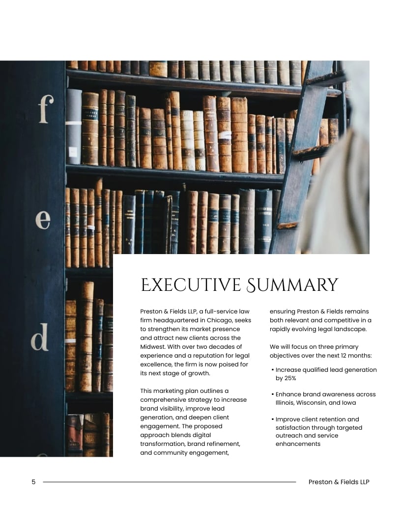 Law Firm Marketing Strategy Plan Template | Visme