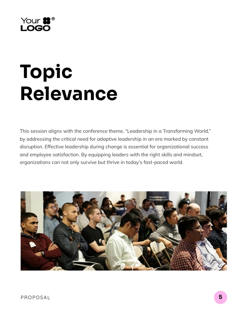 Leadership Conference Presentation Proposal Template | Visme