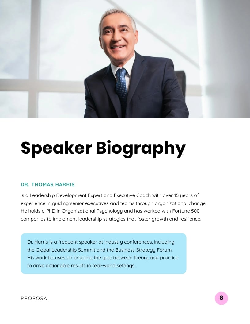 Leadership Conference Presentation Proposal Template | Visme