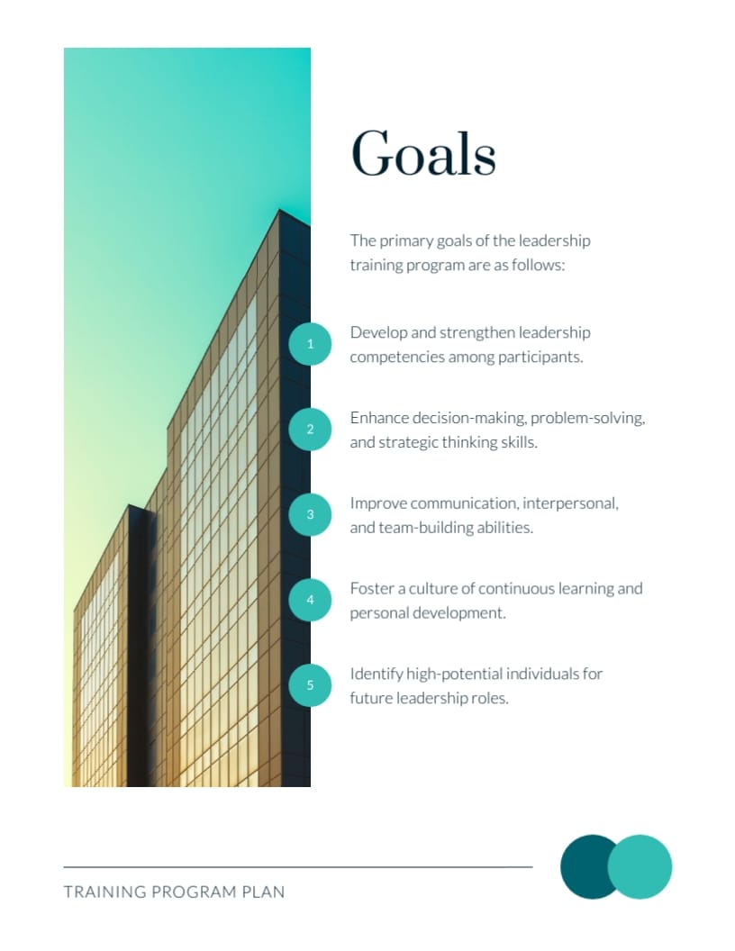 Leadership Training Program Plan Template | Visme