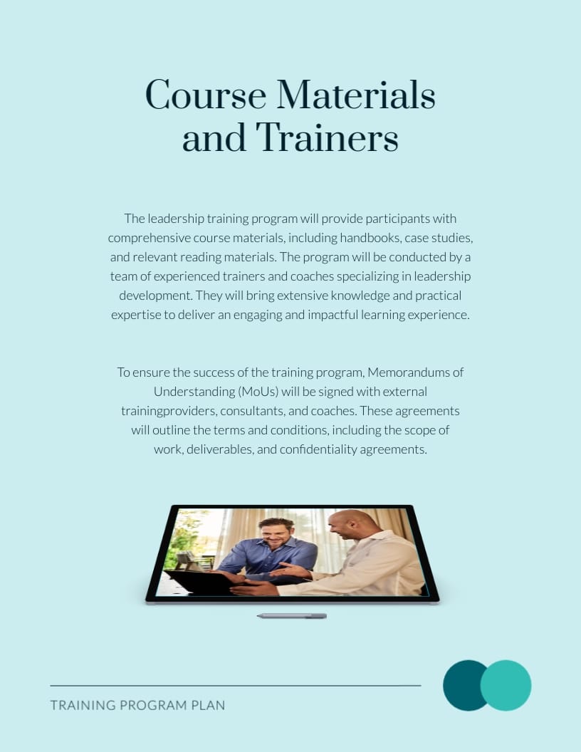 Leadership Training Program Plan Template | Visme