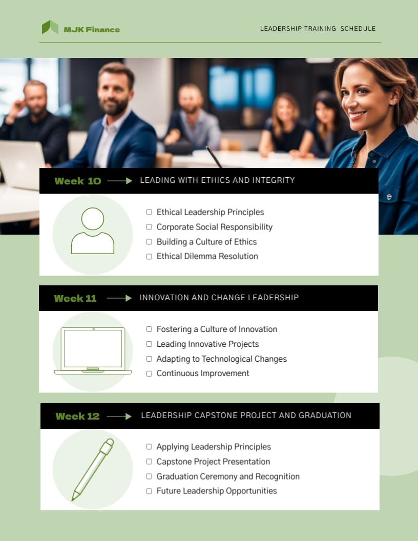 Leadership Training Schedule Template | Visme