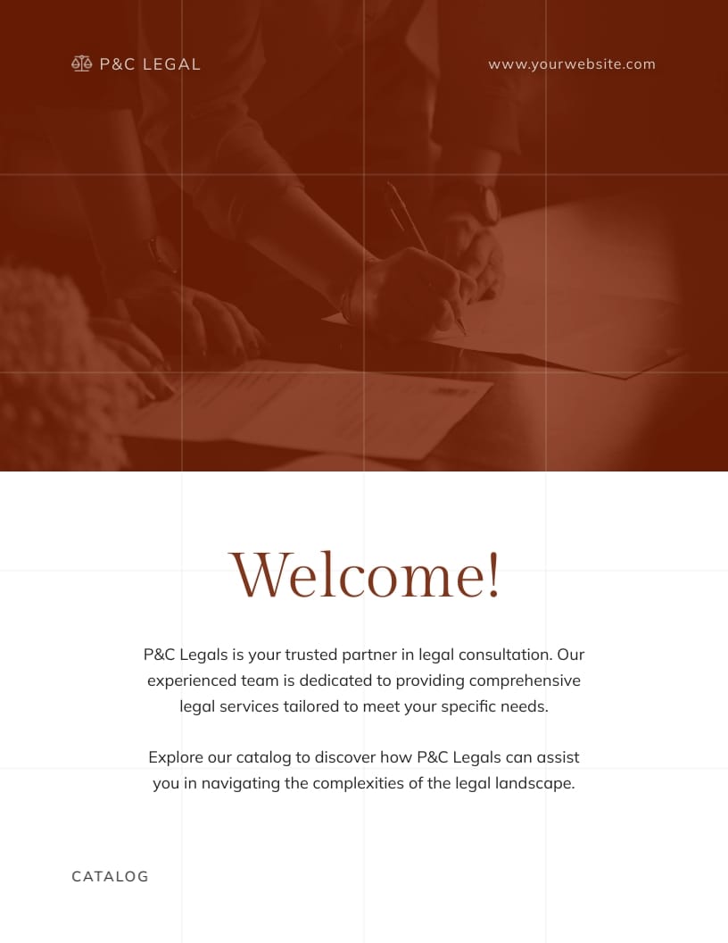 Legal Services Catalog Template | Visme