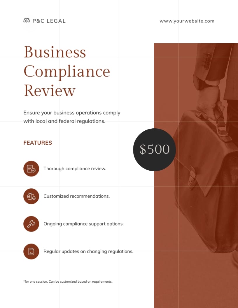 Legal Services Catalog Template | Visme