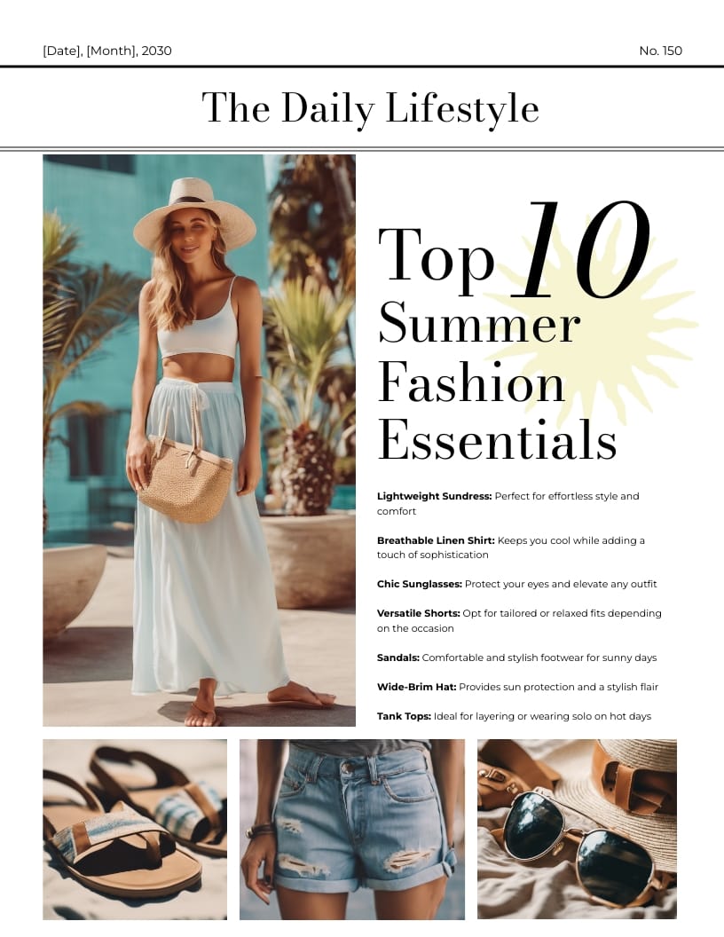 Lifestyle Newspaper Template | Visme