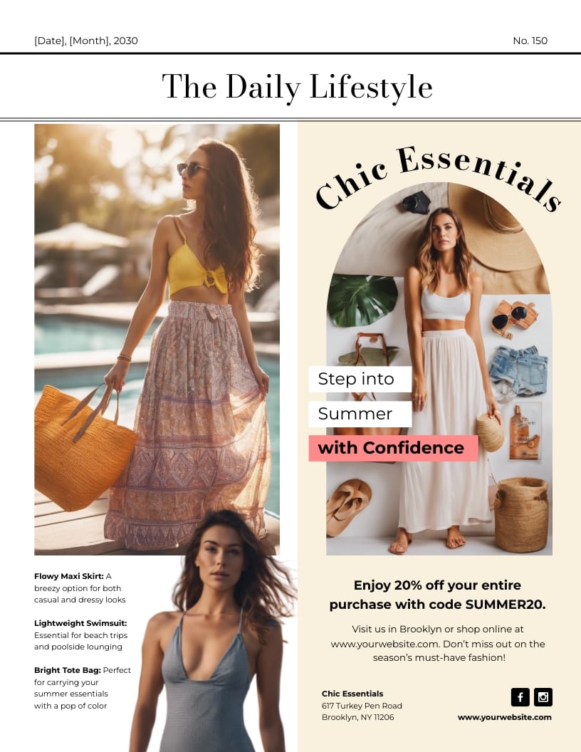 Lifestyle Newspaper Template | Visme