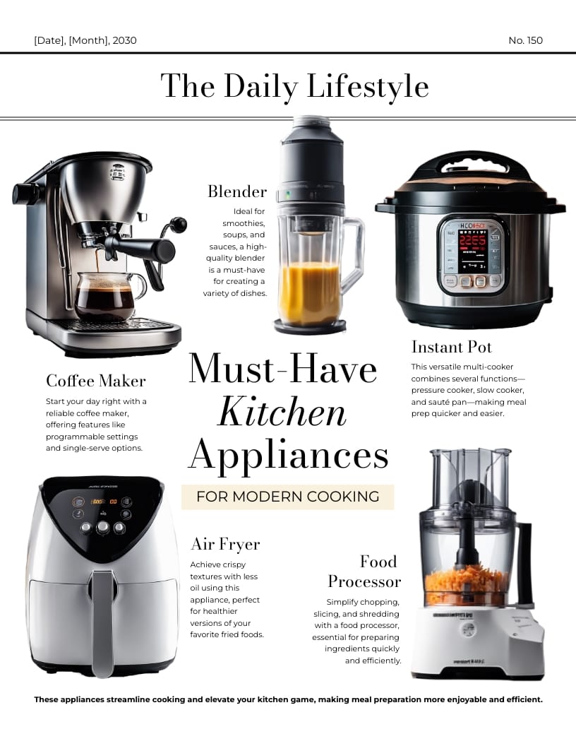 Lifestyle Newspaper Template | Visme