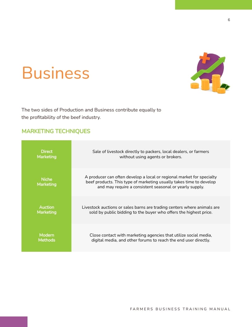 Livestock Business Training Manual Template | Visme
