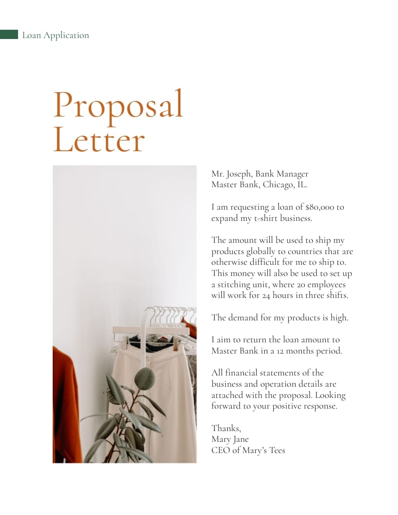 Loan Proposal Template | Visme