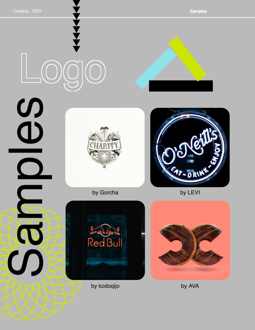 Logo Design Catalog Template | Visme